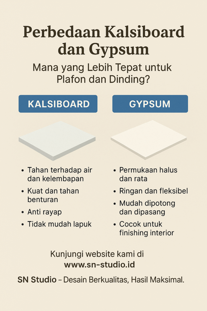 Perbedaan Kalsiboard dan Gypsum: Mana yang Lebih Tepat untuk Plafon dan ...