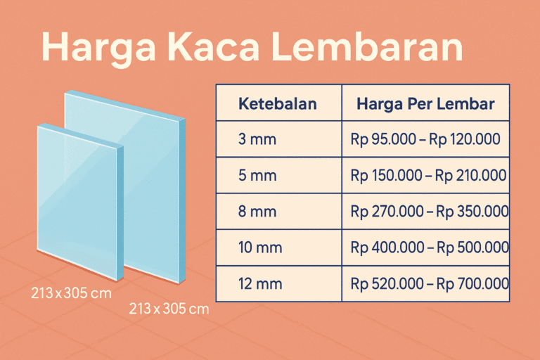Ukuran Kaca Lembaran dan Harga Kaca Polos per Lembar Terbaru 2025 - SN ...