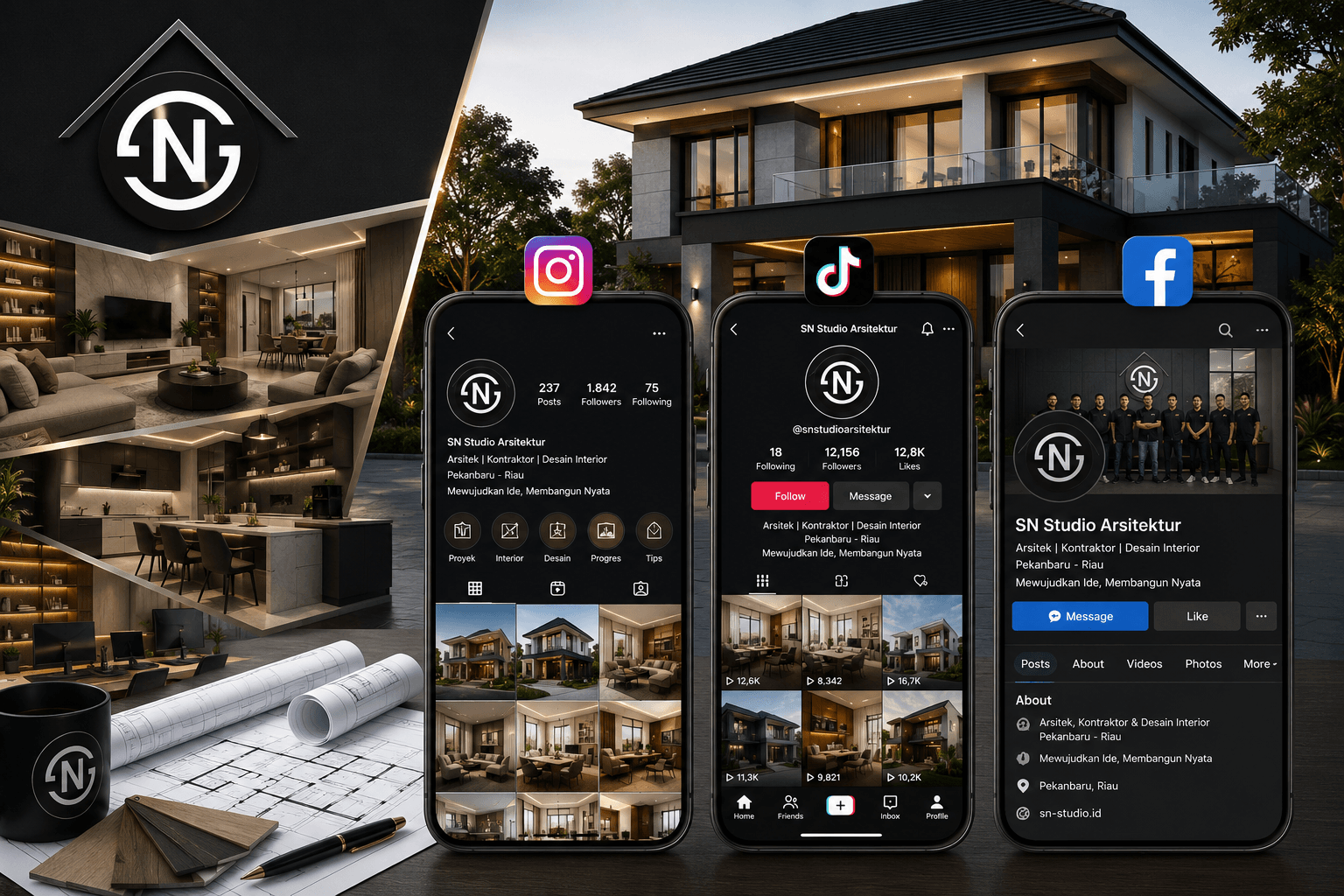 Ikuti SN Studio Pekanbaru di Instagram, TikTok, dan Facebook